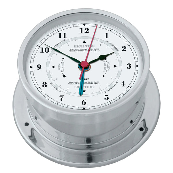 Polished Chrome Barometer & Tide Clock Combo – Elegant Maritime Design ...