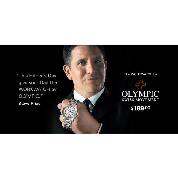 Men's Olympic Work Watch - White | Best Price Guarantee - Time & Trends